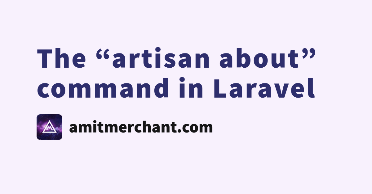 LaraChat Articles - The artisan about command in Laravel 9.x LaraChat Articles - The artisan about command in Laravel 9.x